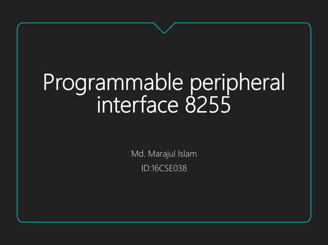 Programmable peripheral interface 8255 | PPT
