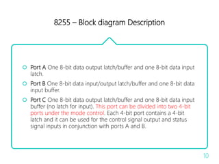 Programmable peripheral interface 8255 | PPTX
