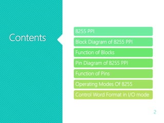 Programmable peripheral interface 8255 | PPTX