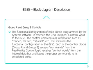 Programmable peripheral interface 8255 | PPTX