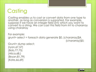 Apache PIG casting, reference | PDF