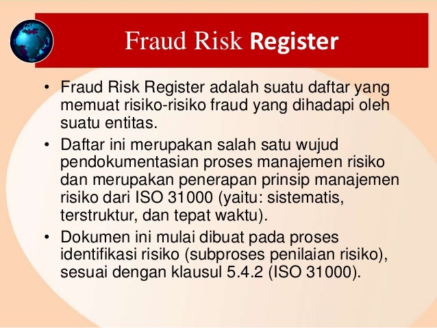 Penyusunan dan Membangun Fraud Risk Register _Training FRAUD RISK ...