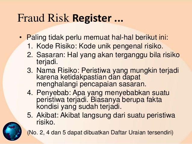 Penyusunan dan Membangun Fraud Risk Register _Training FRAUD RISK ...