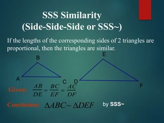 7.3 proving triangles similar | PPT