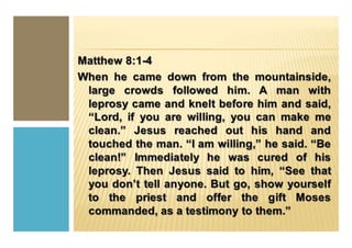 Matthew 8 1 4