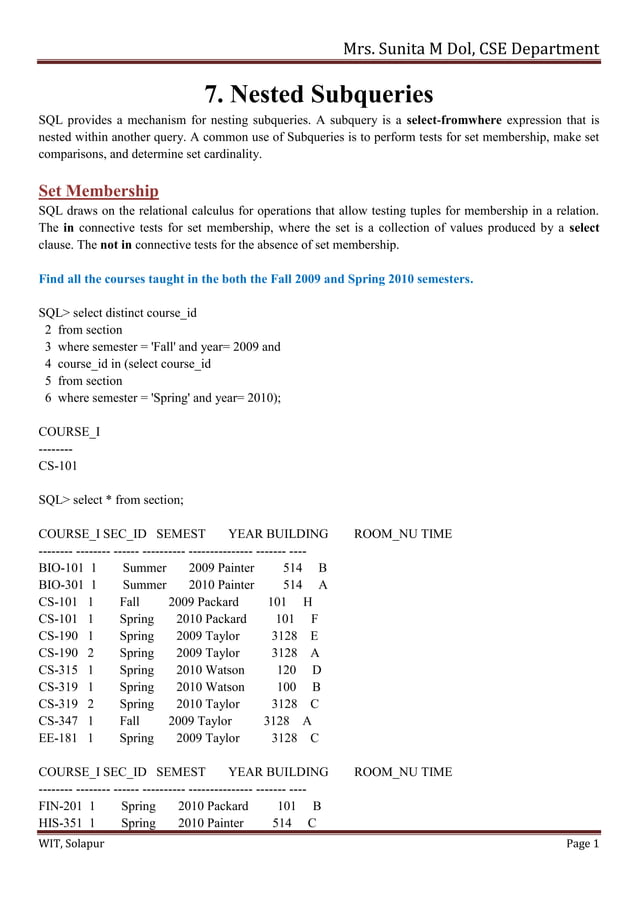 7 Nested Subqueries Pdf