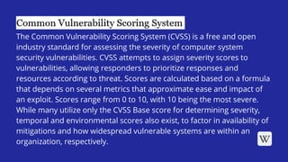 Vulnerability Scanning Techniques and Vulnerability scores & exposures ...