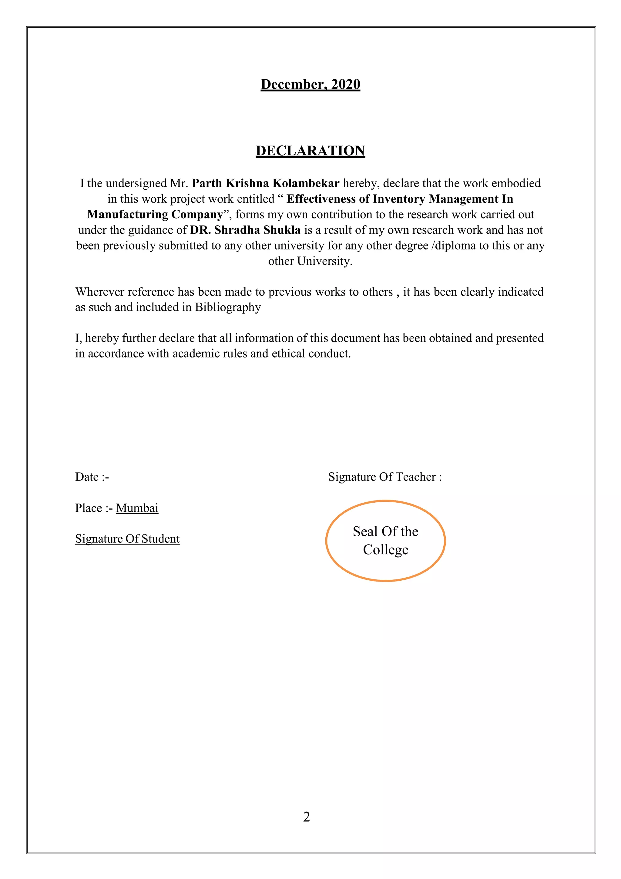 7.effectiveness of inventory management in a manufacturing company.doc