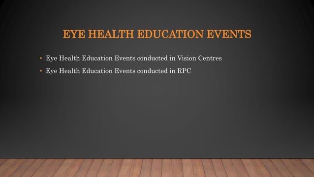 7.Community Eye Care ProgramMEs.pptx | Eye and Vision Conditions ...