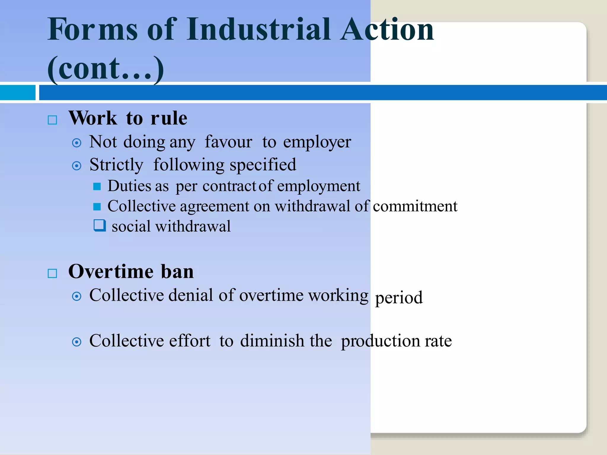 Industrial Action | PPTX