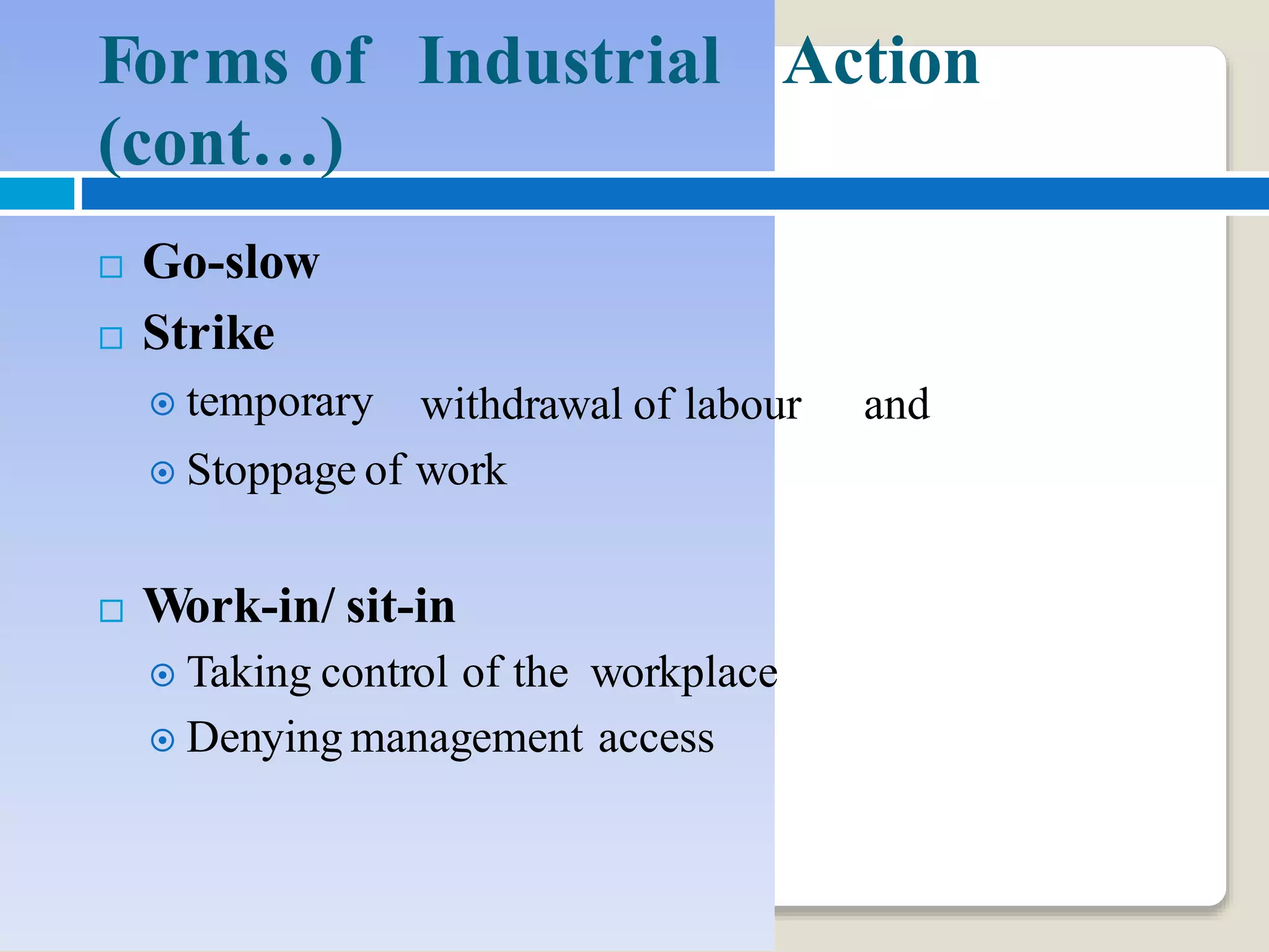 Industrial Action | PPTX
