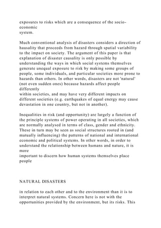 7. A hazard need not a disaster make vulnerability and the .docx