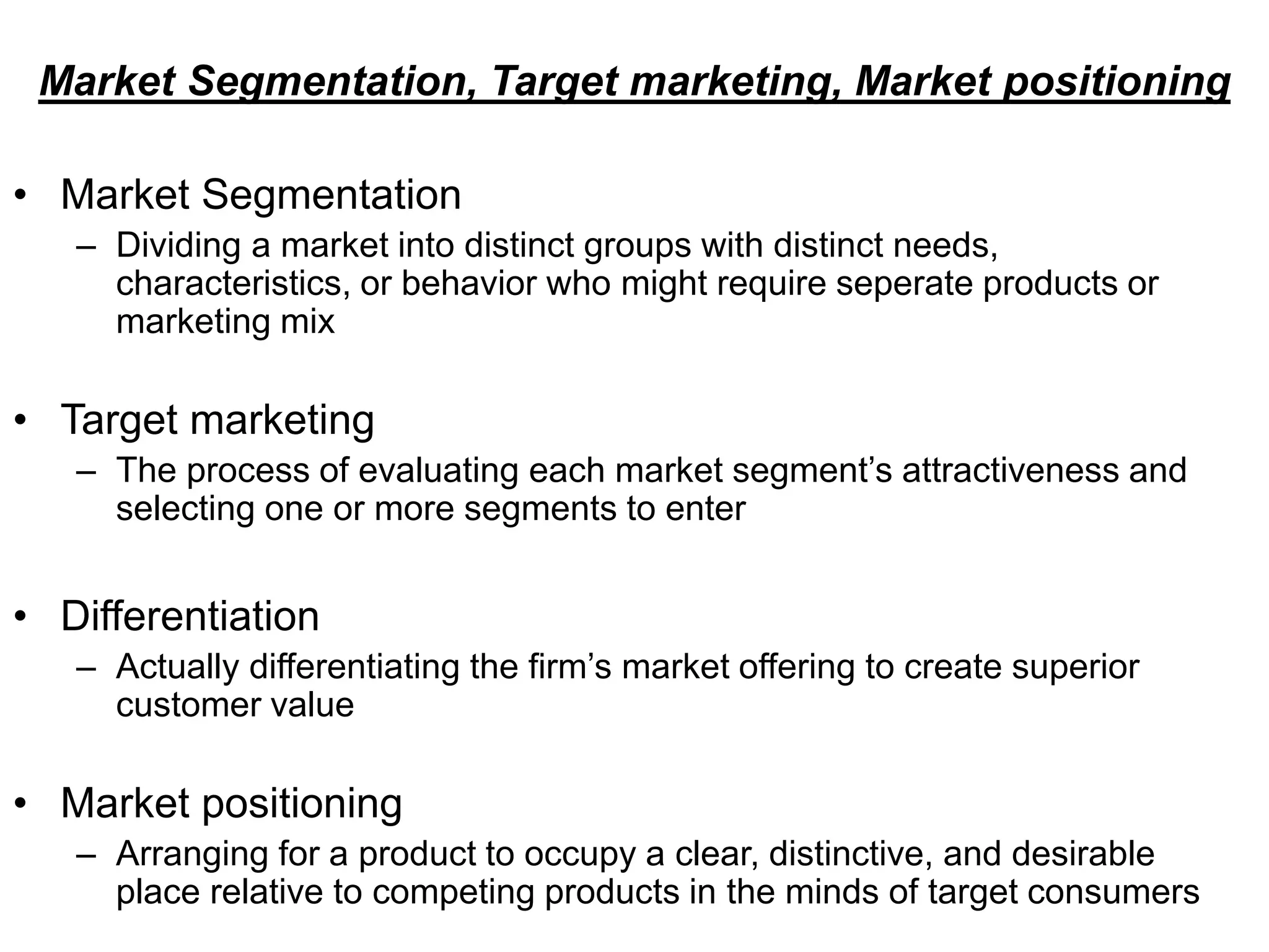 segmentation, targeting, and positioning | PPT