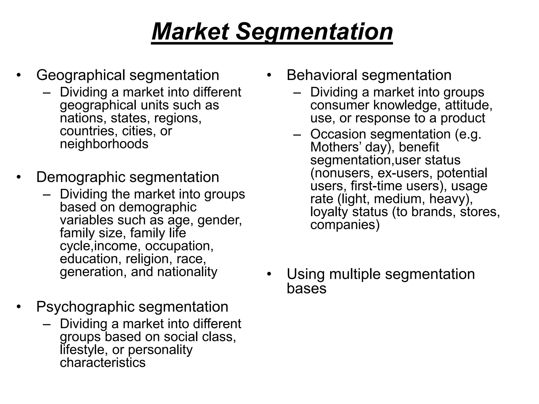segmentation, targeting, and positioning | PPT