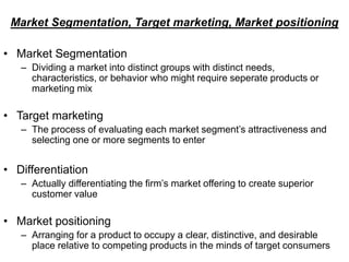 segmentation, targeting, and positioning | PPT