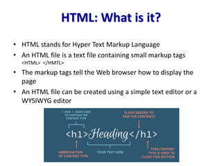 Introduction To HTML | PPTX