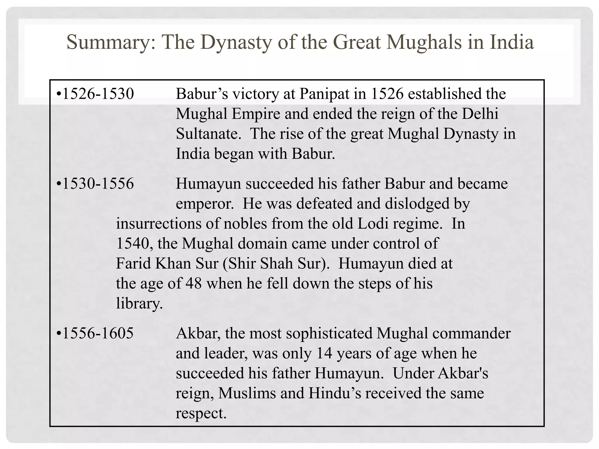 7.1 Mughal Empire.ppt | Islam | Religion & Spirituality