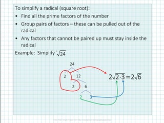 7.2 Pythagorean Triples and Simplifying Radicals | PDF | Physics | Science