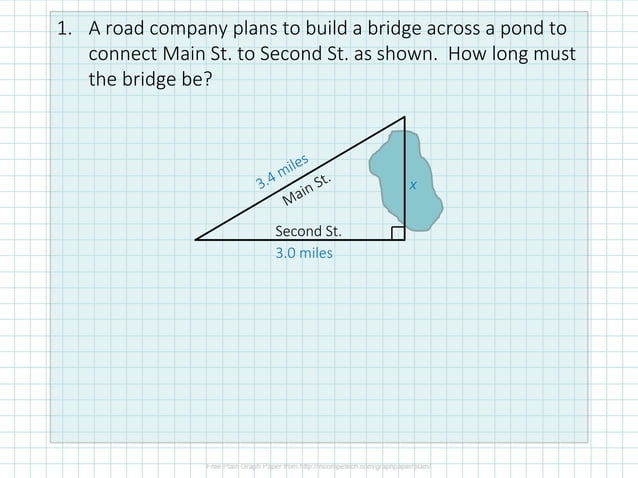 7.3 Pythagorean Theorem Problems | PPT