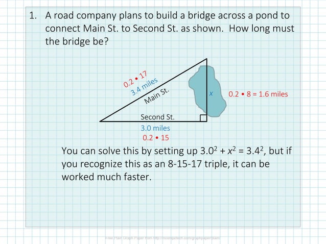 7.3 Pythagorean Theorem Problems | PPT
