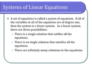 7.1 Systems of Linear Equations - Two Variables | PDF