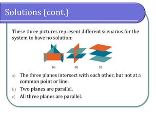 7.2 Systems of Linear Equations - Three Variables | PPT