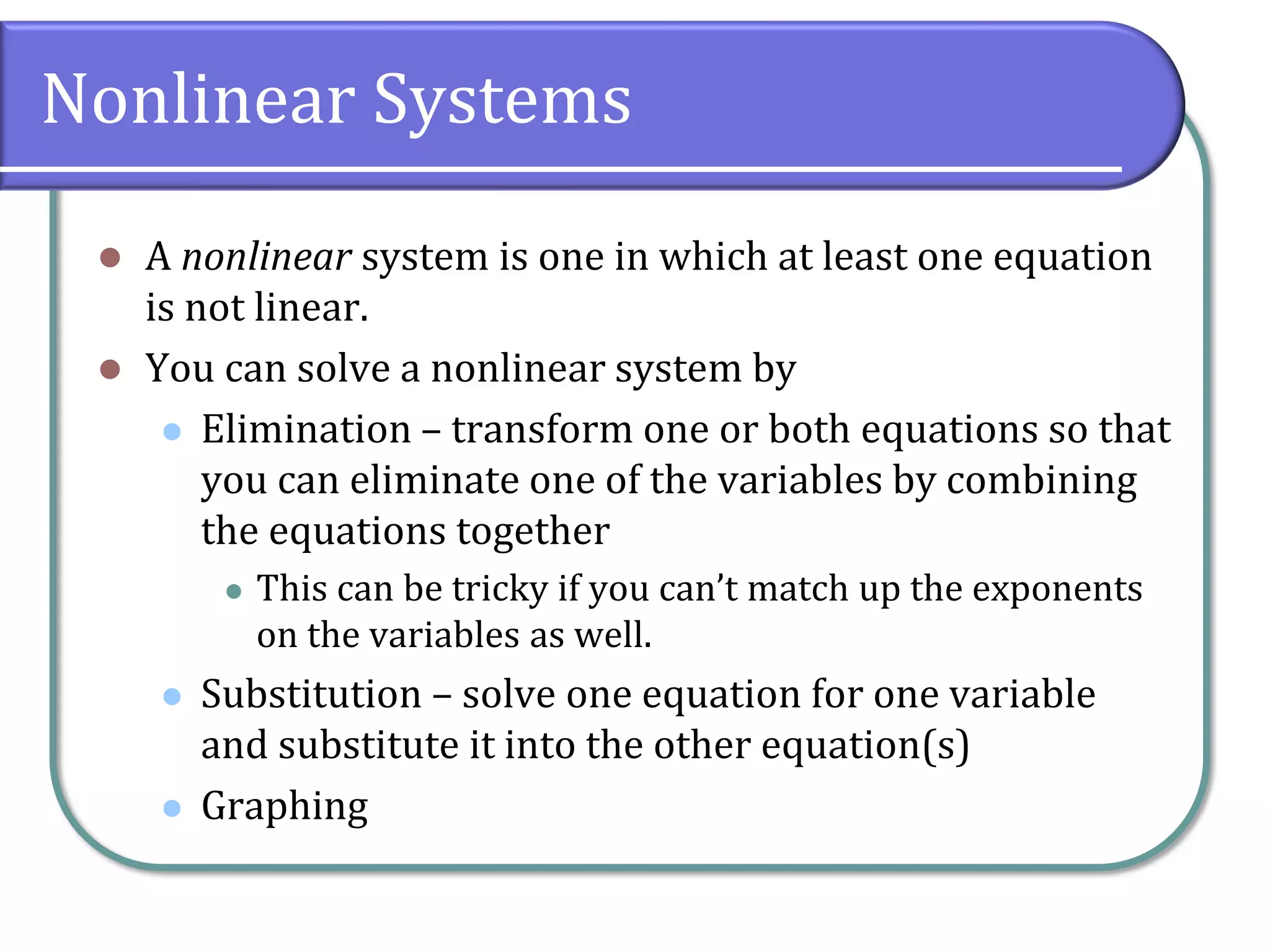 7.3 Systems of Nonlinear Equations | PDF
