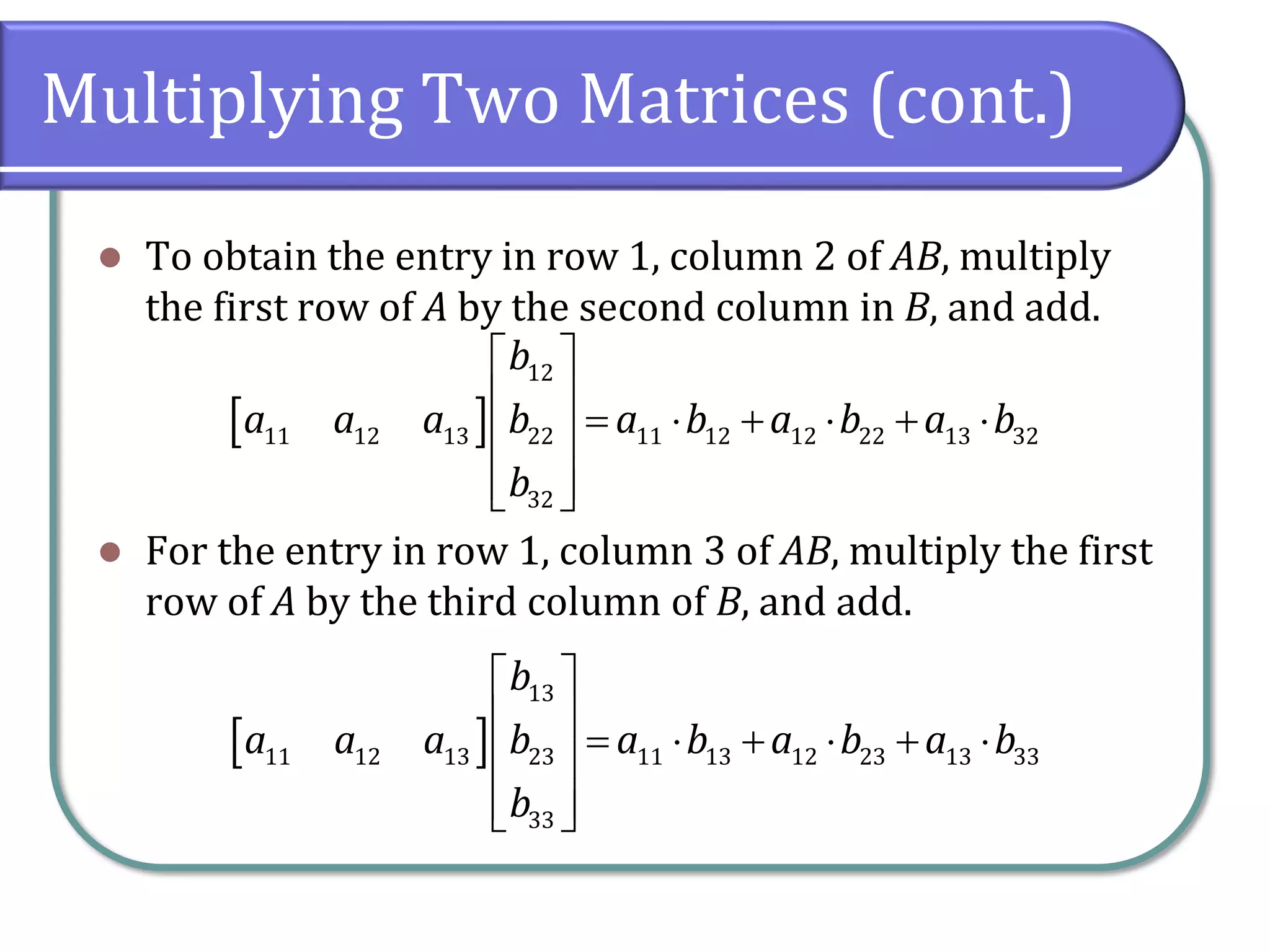 7.5 Matrices and Matrix Operations | PDF
