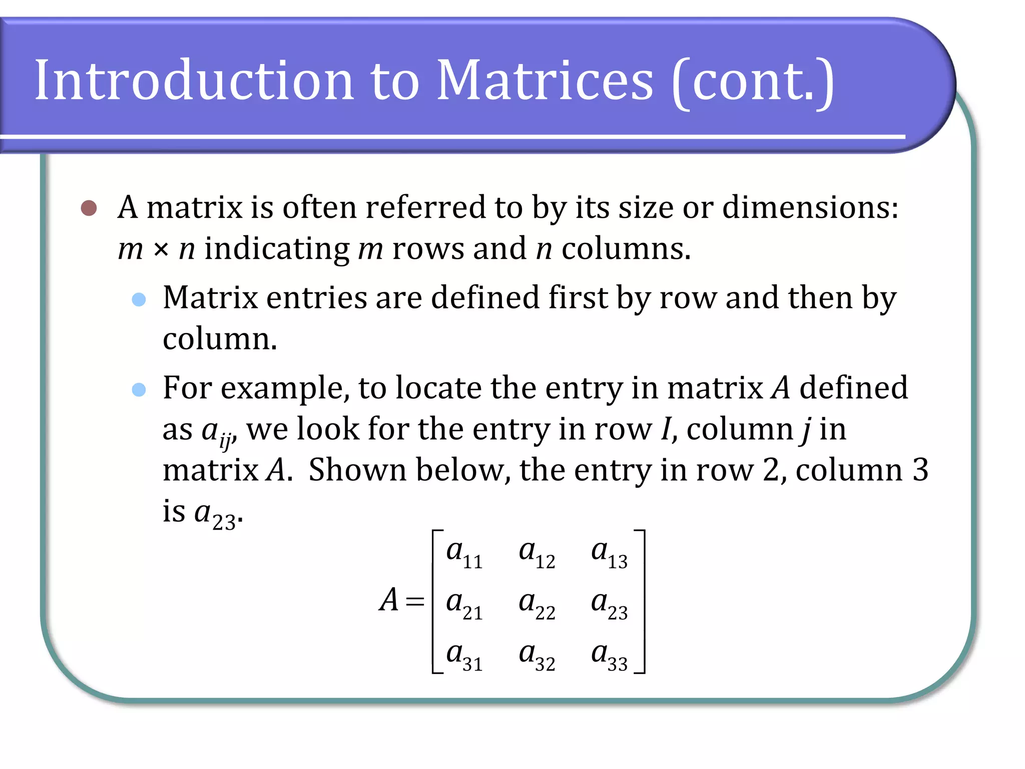 7.5 Matrices and Matrix Operations | PDF