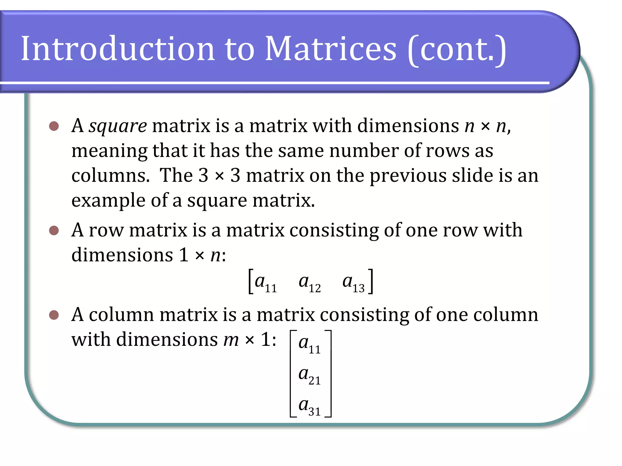 7.5 Matrices and Matrix Operations | PDF