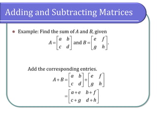 7.5 Matrices and Matrix Operations | PDF