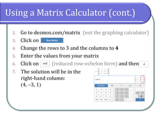 Desmos matrix calculator store