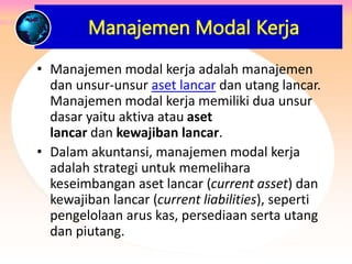 Manajemen Modal Kerja (+ Rasio Likuiditas & Peran Operasional ...