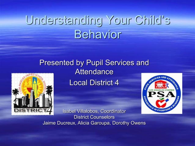 7. Understanding Your Childs Behavior.ppt
