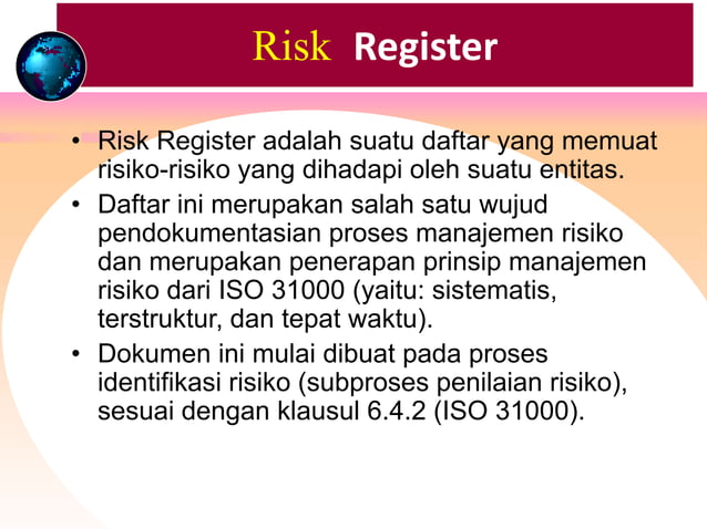 Contoh_Penyusunan dan Membangun Risk Register _Training "RISK ...
