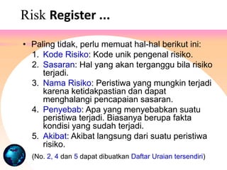 Contoh_Penyusunan dan Membangun Risk Register _Training "RISK ...