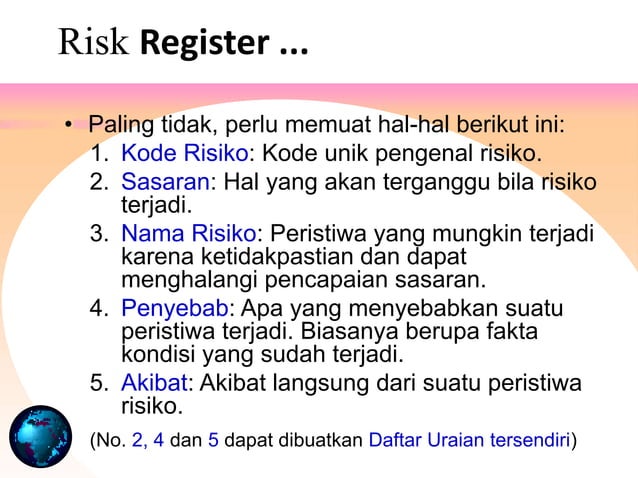Contoh_Penyusunan dan Membangun Risk Register _Training "RISK ...