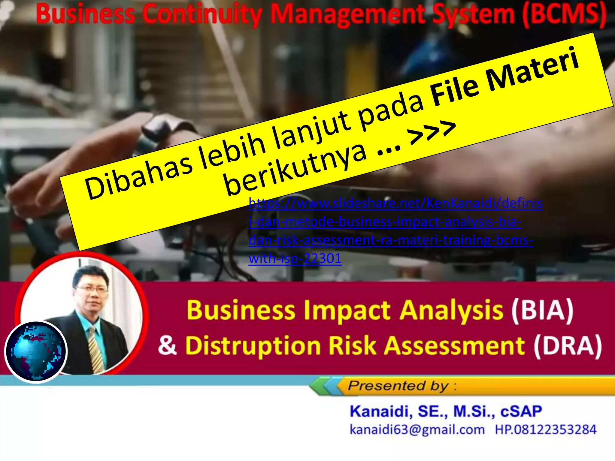Business Continuity & Disaster Recovery _Training "e-Filing & Document ...