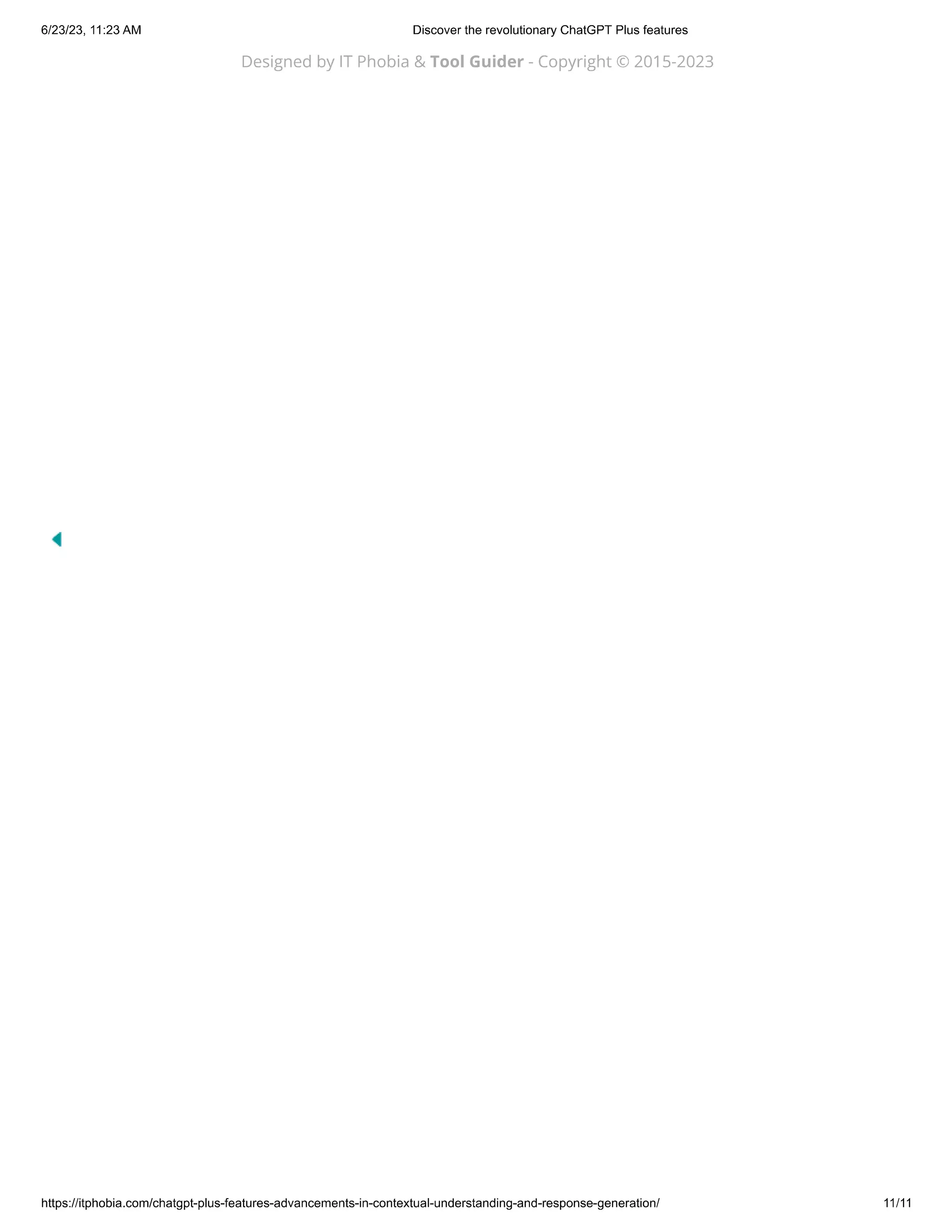 ChatGPT Plus Features: Advancements in Contextual Understanding and Response Generation | PDF