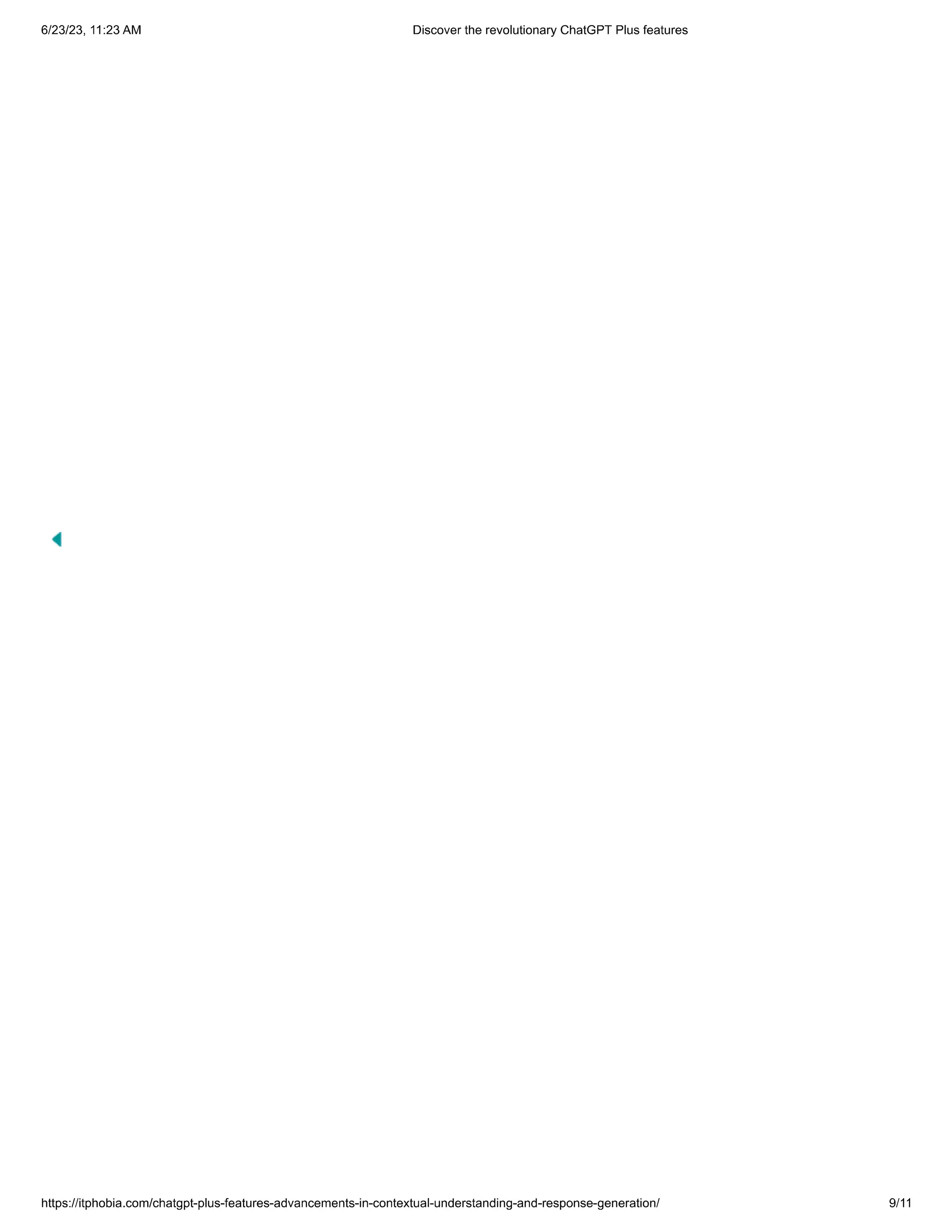 ChatGPT Plus Features: Advancements in Contextual Understanding and Response Generation | PDF