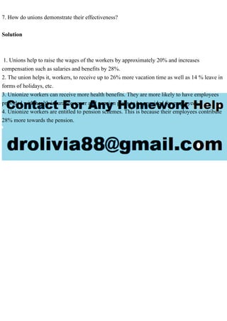 7. How do unions demonstrate their effectivenessSolution 1..pdf