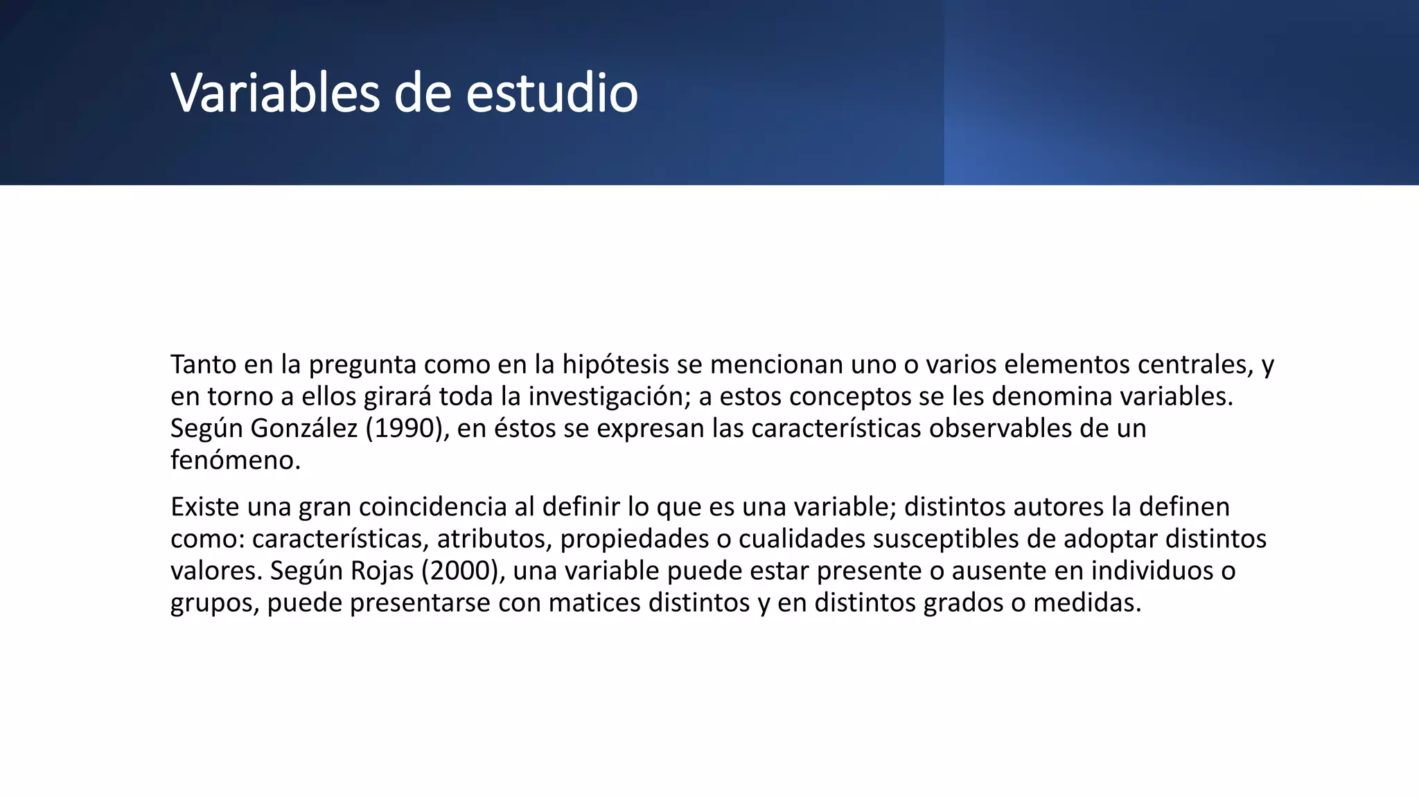 7.- Variables de investigación. Definición conceptual y operacional de ...