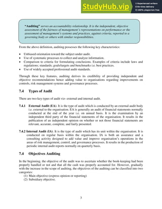 7.0 TOPIC 7 PUBLIC SECTOR AUDITING 7.1 Session Objectives | PDF | Business Accounting & Finance ...