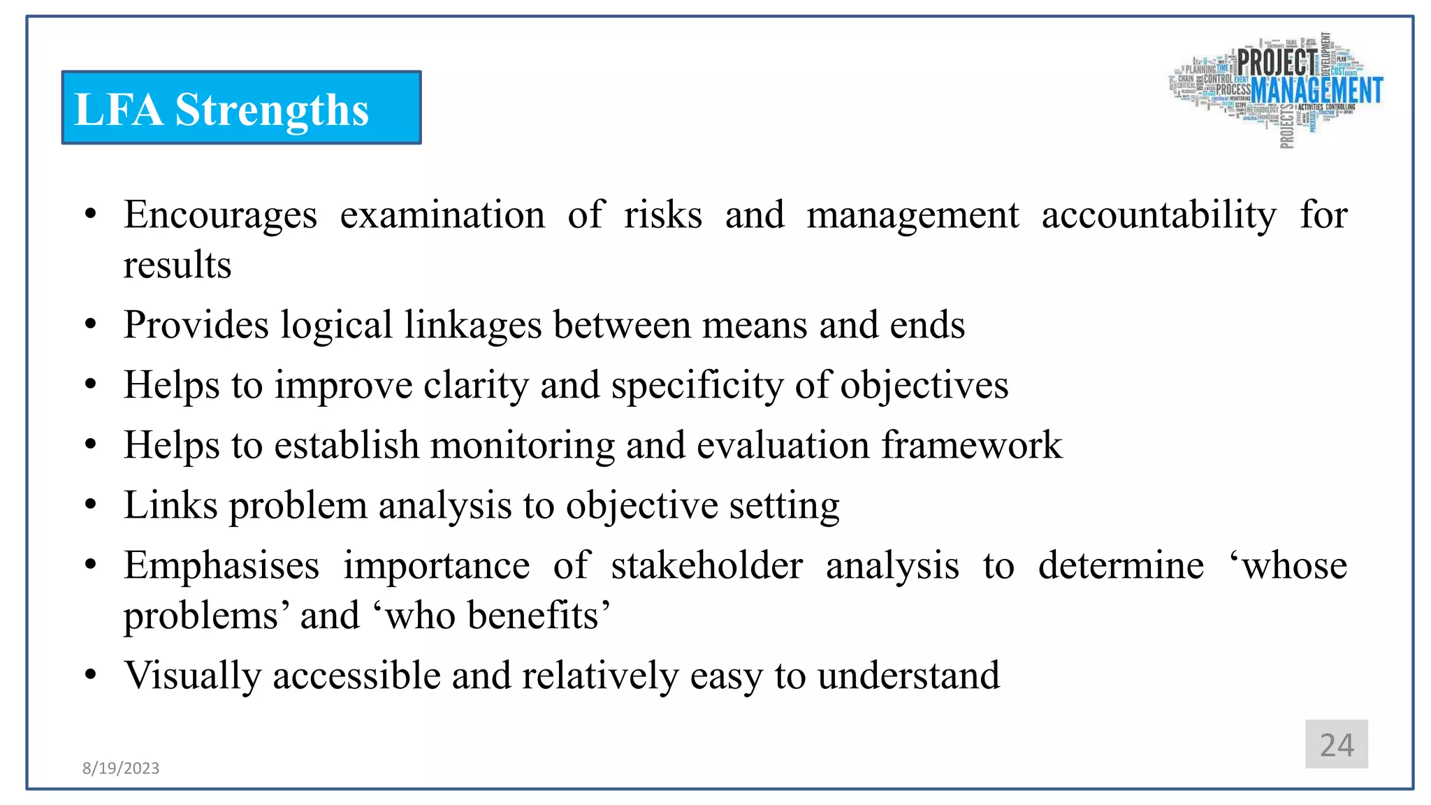 Logical Framework Approach In Project Planningpptx Computer Software And Applications Computing