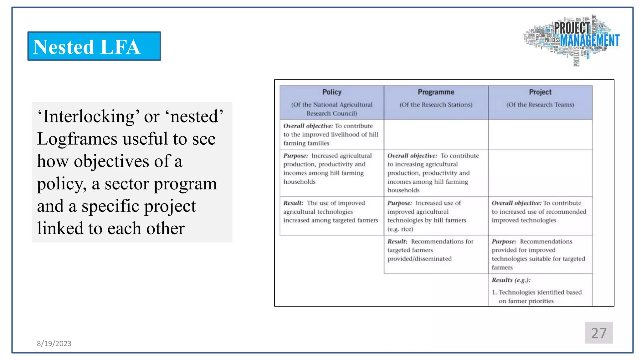 Logical Framework Approach in Project planning.pptx | Computer Software ...