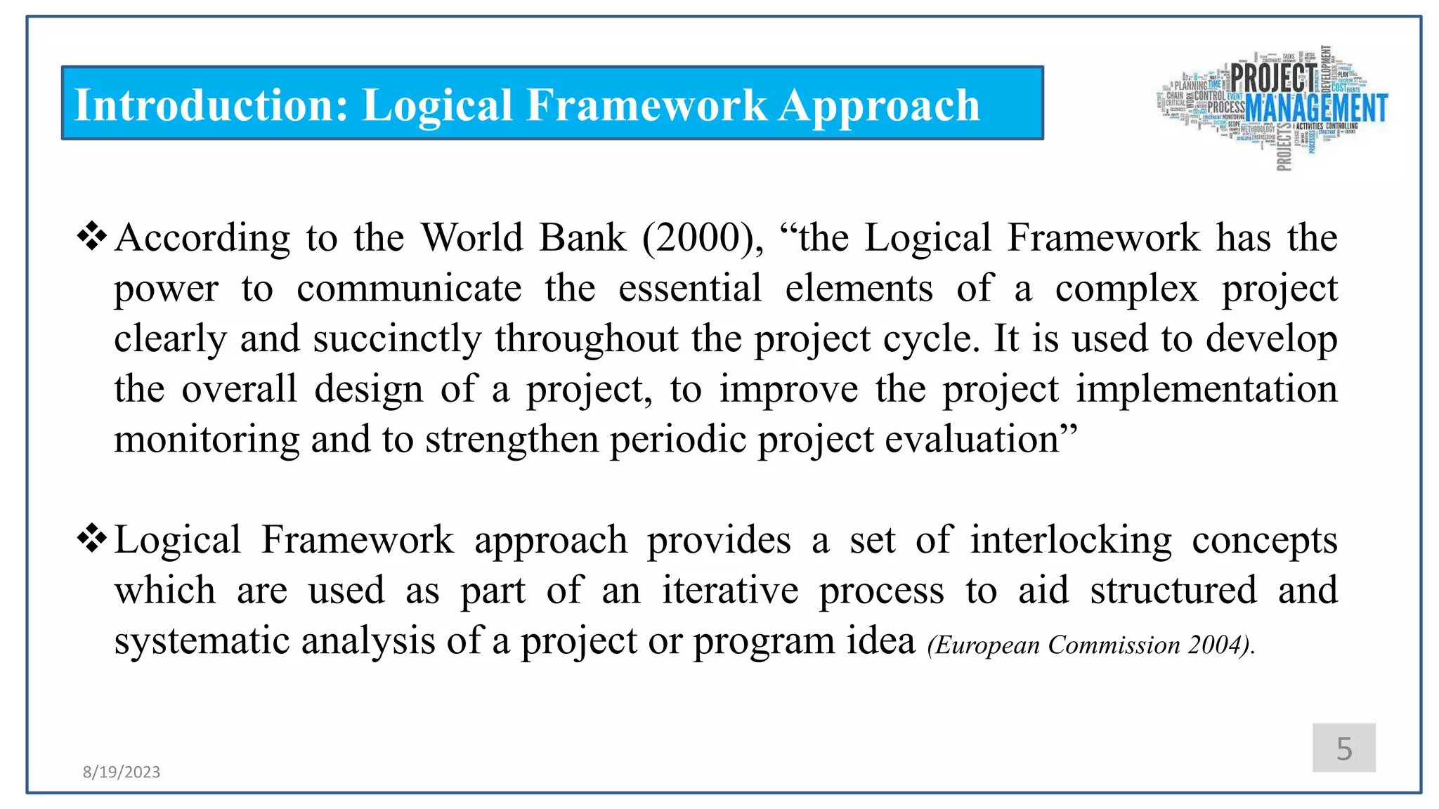 Logical Framework Approach in Project planning.pptx | Computer Software ...