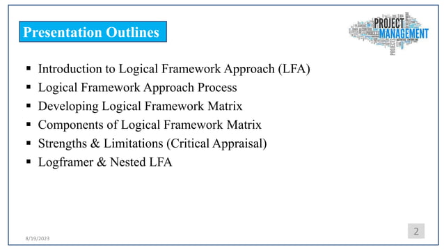 Logical Framework Approach in Project planning.pptx | Computer Software ...