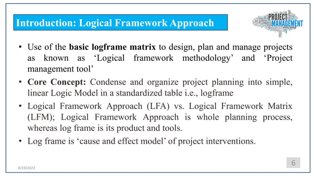 Logical Framework Approach in Project planning.pptx | Computer Software ...