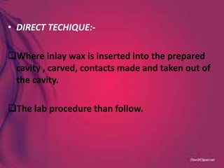 7.CLASS II INLAY CAVITY PREPARATION.pptx