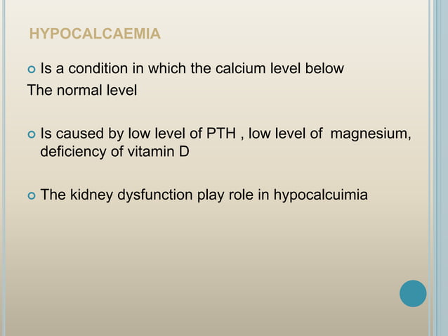 Calcium metabolism disorders | PPT